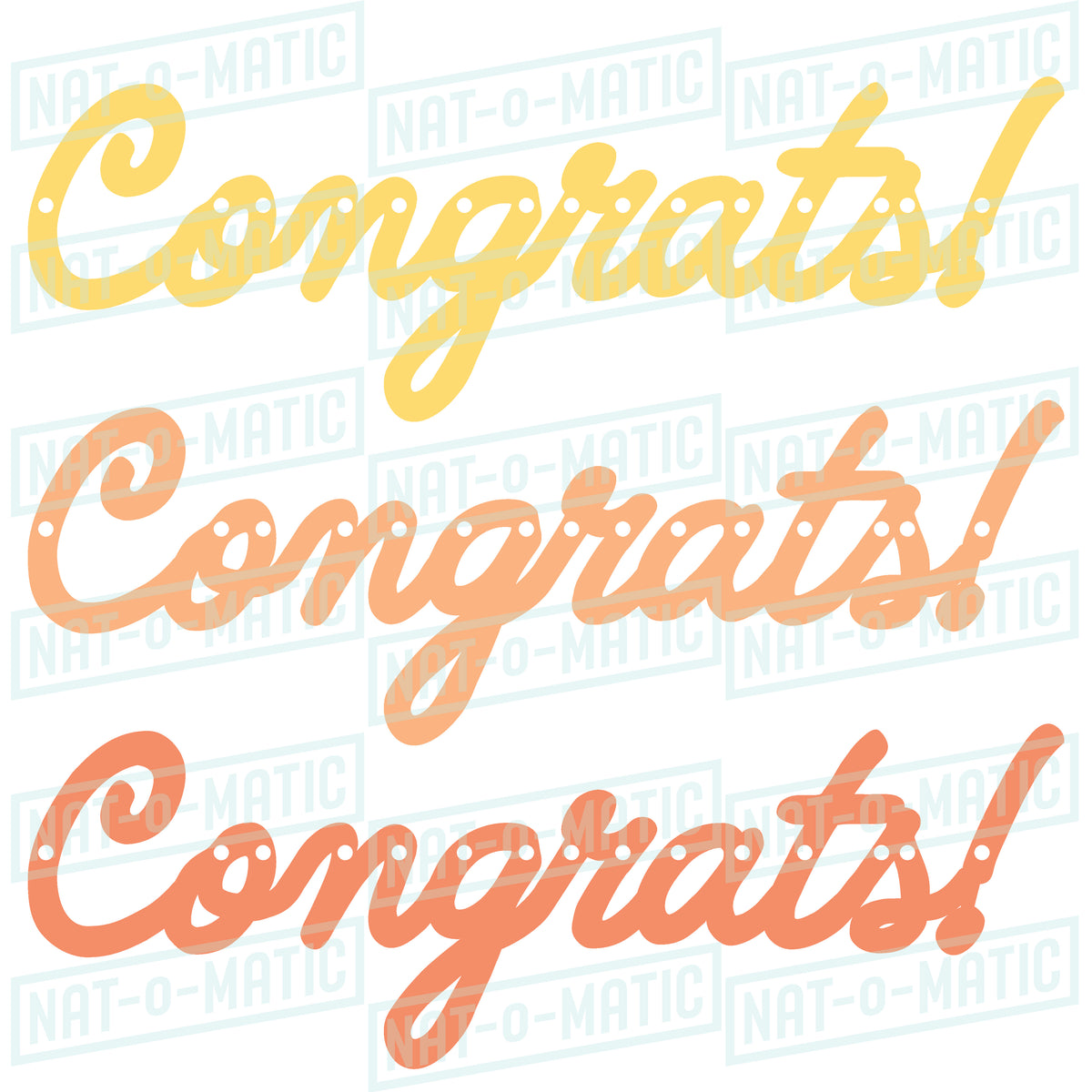 Congrats! Cursive Banner SVG Instant Download – Nat-o-Matic