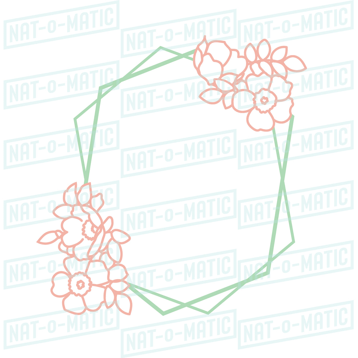 Modern Floral Frame SVG Instant Download – Nat-o-Matic
