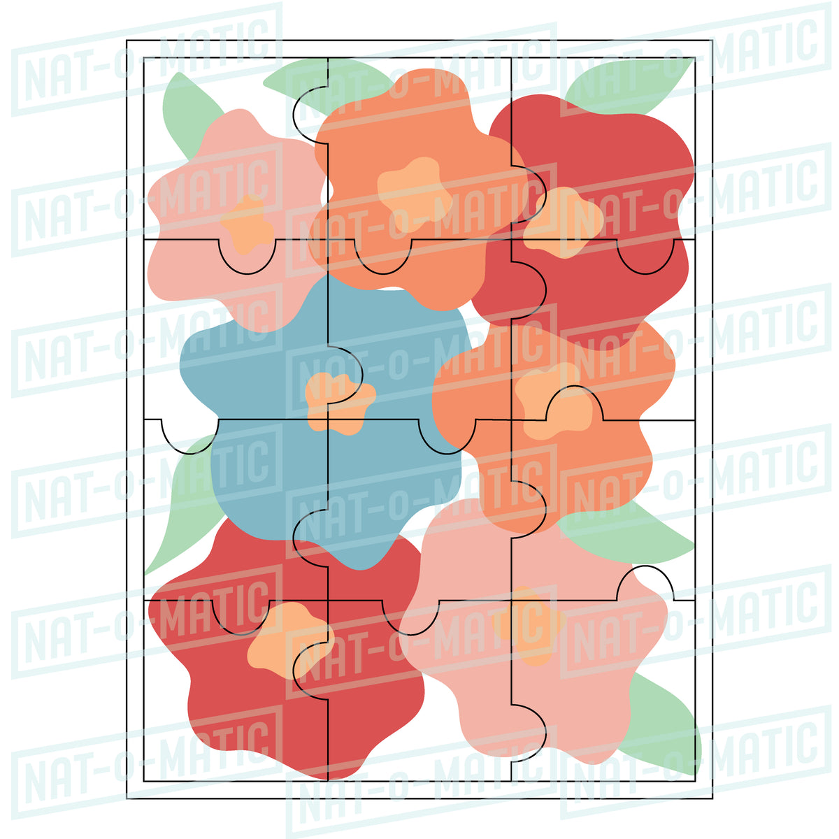 Puzzle Coloring Activity Page- Printable Instant Download – Nat-o-Matic