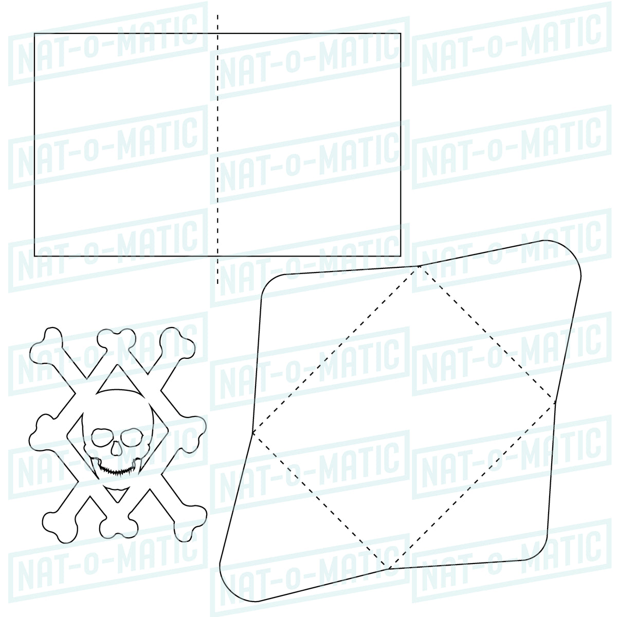 Skull & Bones Card SVG Instant Download – Nat-o-Matic